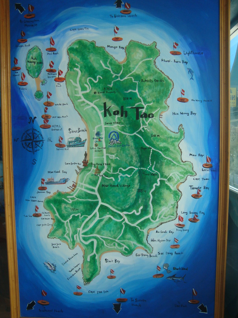 Koh Tao Map - Siam Scuba Center